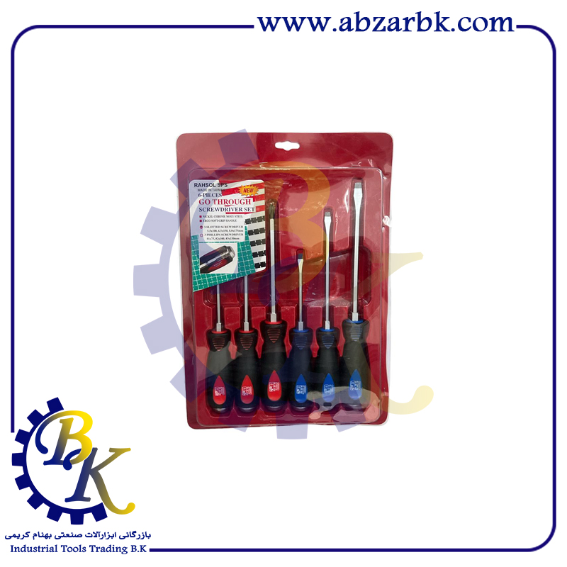 ست پیچ گوشتی ضربه خور 6 پارچه برند RAHSOL - ابزارآلات صنعتی B.K